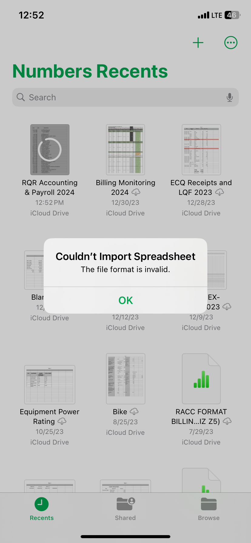 Numbers Spreadsheet Error - Apple Community