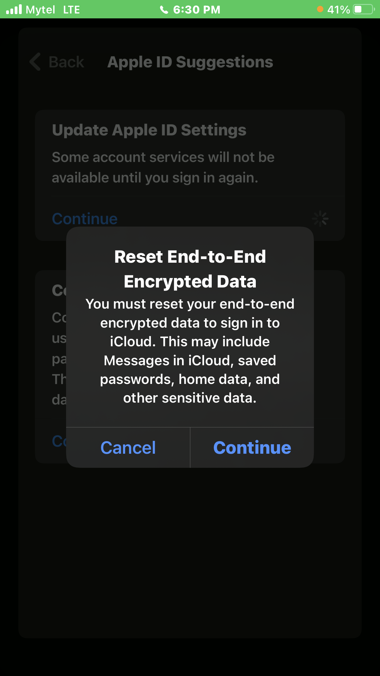 "You must reset your end-to-end encrypted… - Apple Community