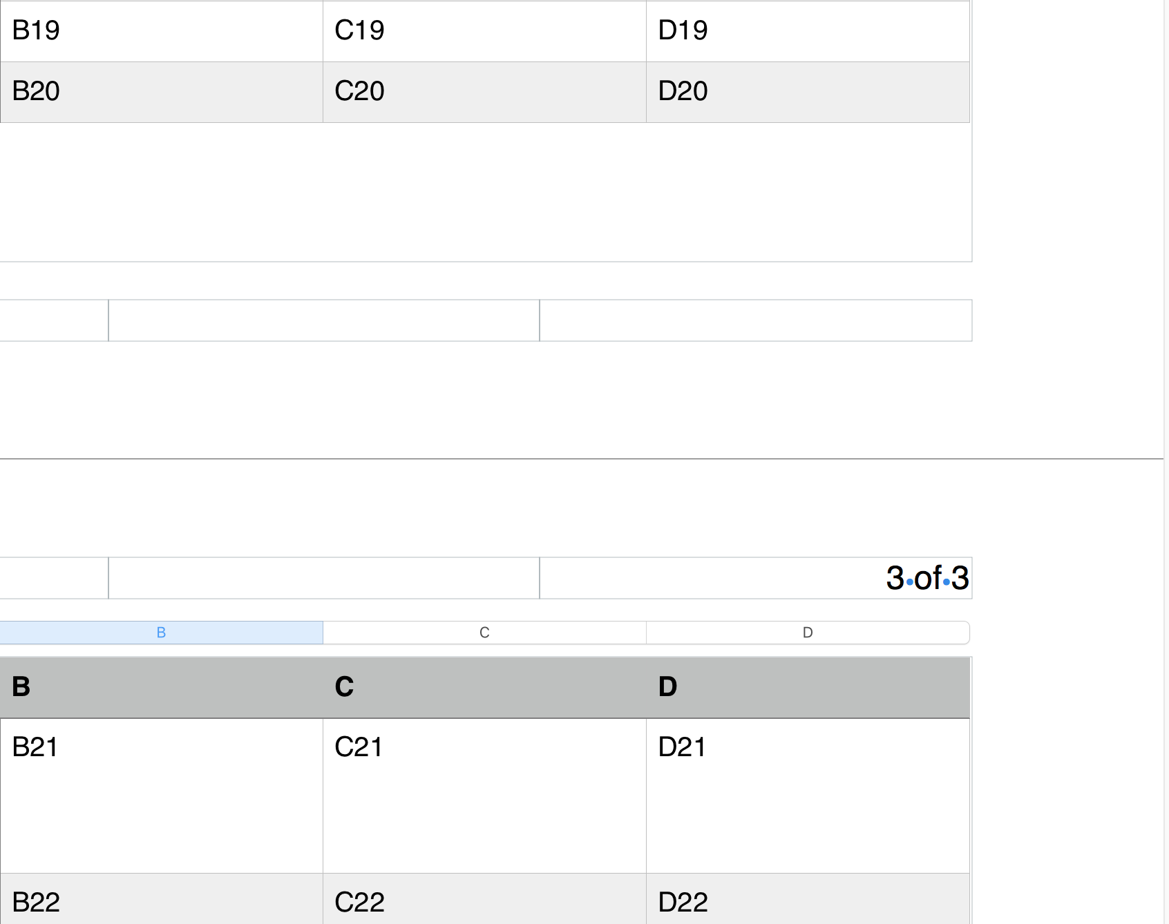 How do I get table cells to spilt across … - Apple Community
