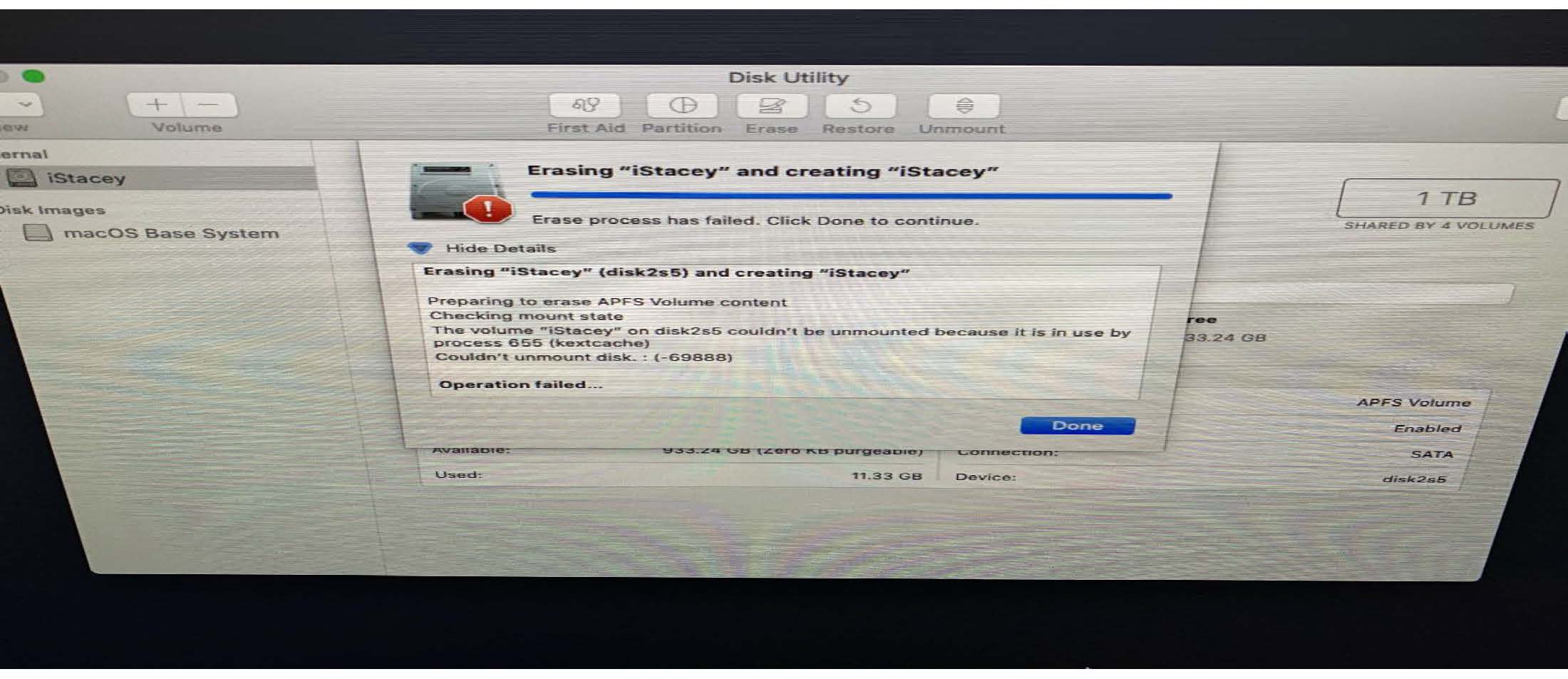 Disk Utility Erase process failed: couldn… - Apple Community
