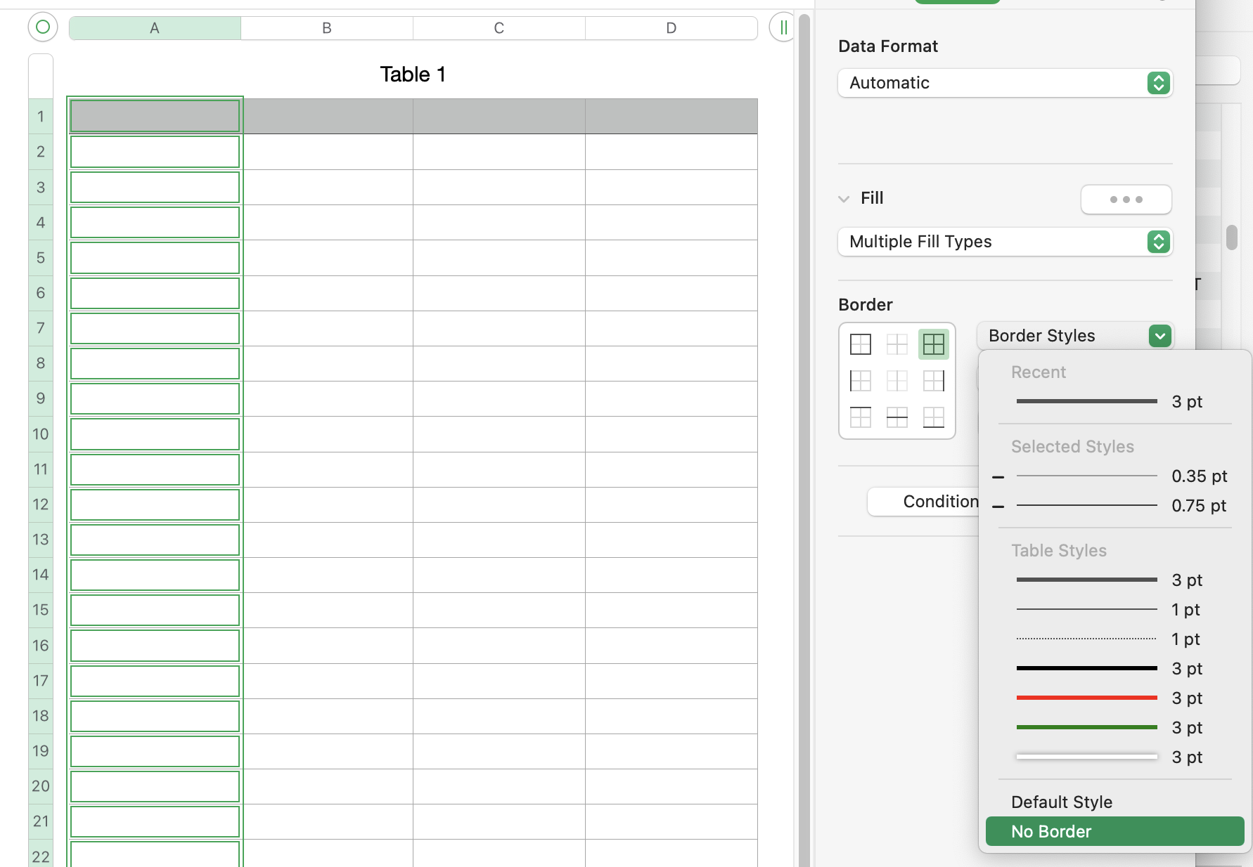Delete grid lines - Apple Community