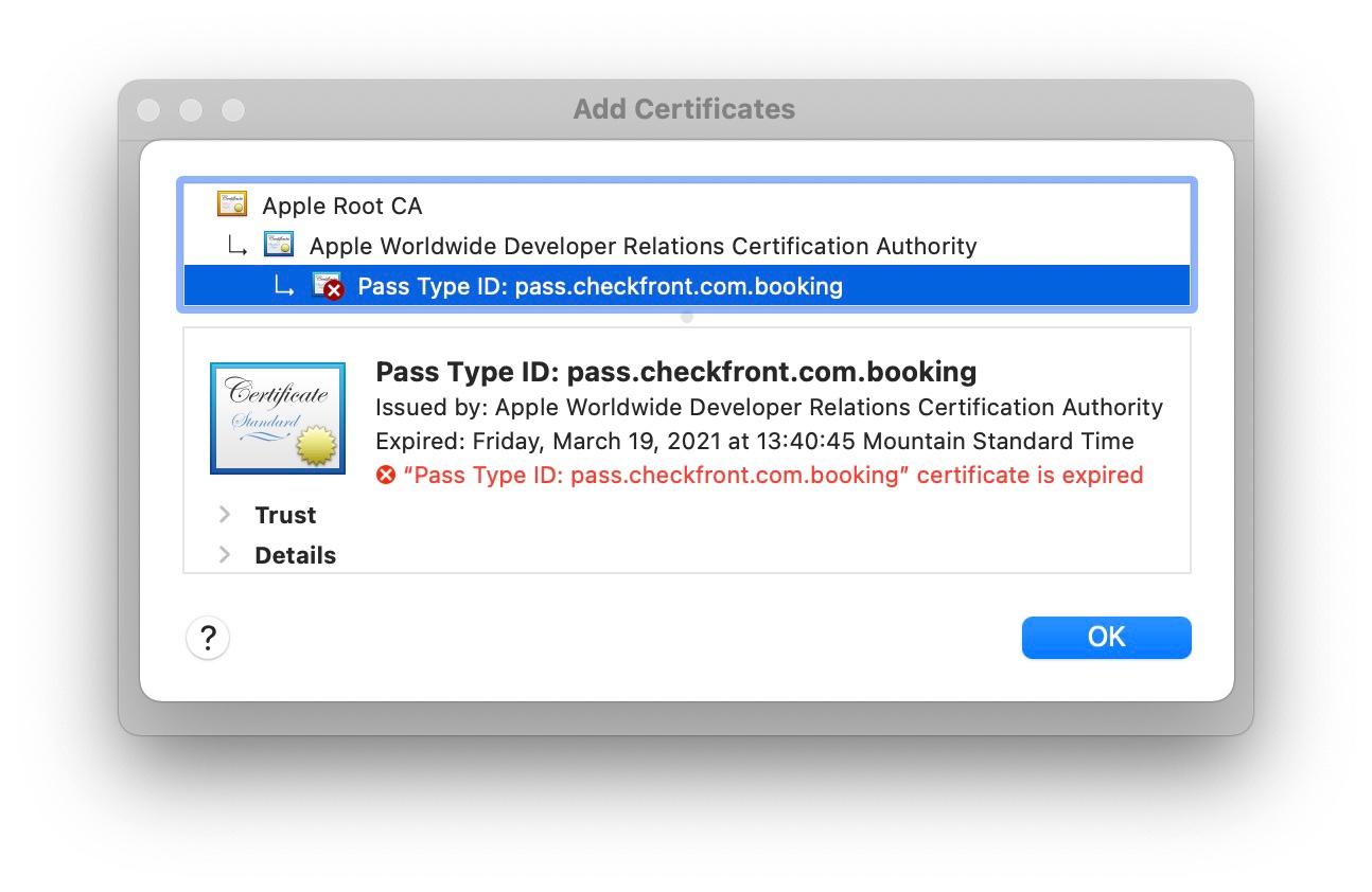 Problem with retrieving pkpas files - Apple Community