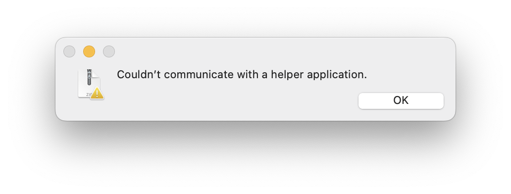 Couldn’t communicate with a helper applic… - Apple Community