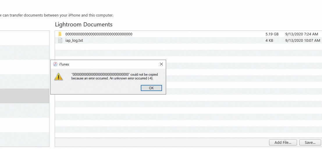 iTunes: "Could not be copied because an e… - Apple Community