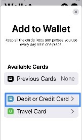 Add credit cards to wallet - Apple Community