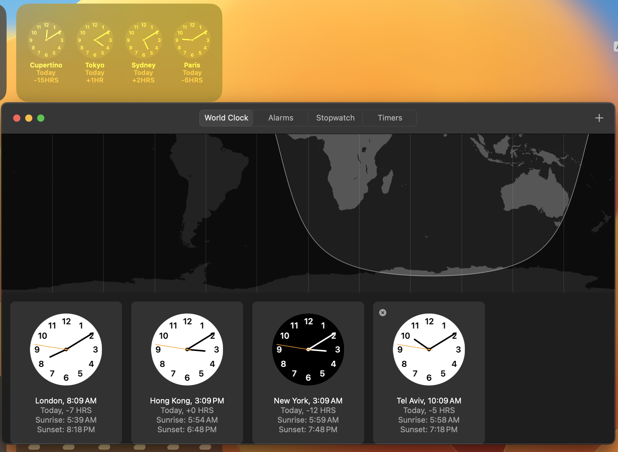 Widget "World Clock" displays with wrong … - Apple Community