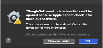 "google software update bundle can't be o… - Apple Community