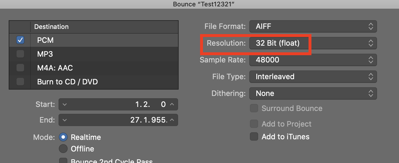 logic pro x 32 bit floating - Apple Community