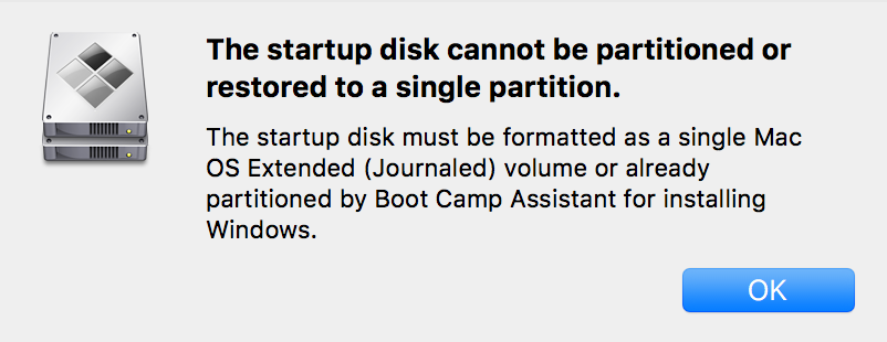 Bootcamp Partition error - Disk cannot be… - Apple Community