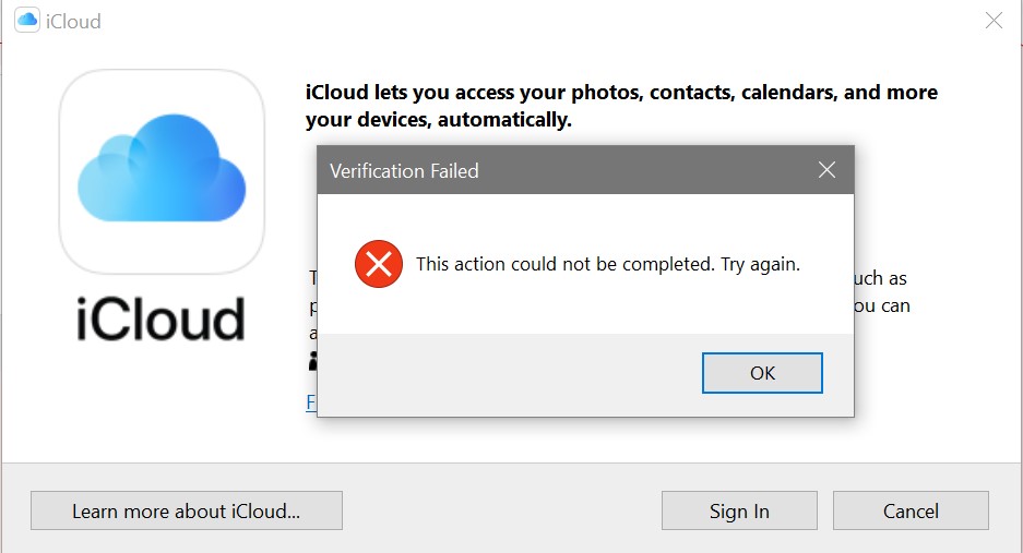 iTunes & iCloud for Windows - Verificatio… - Apple Community