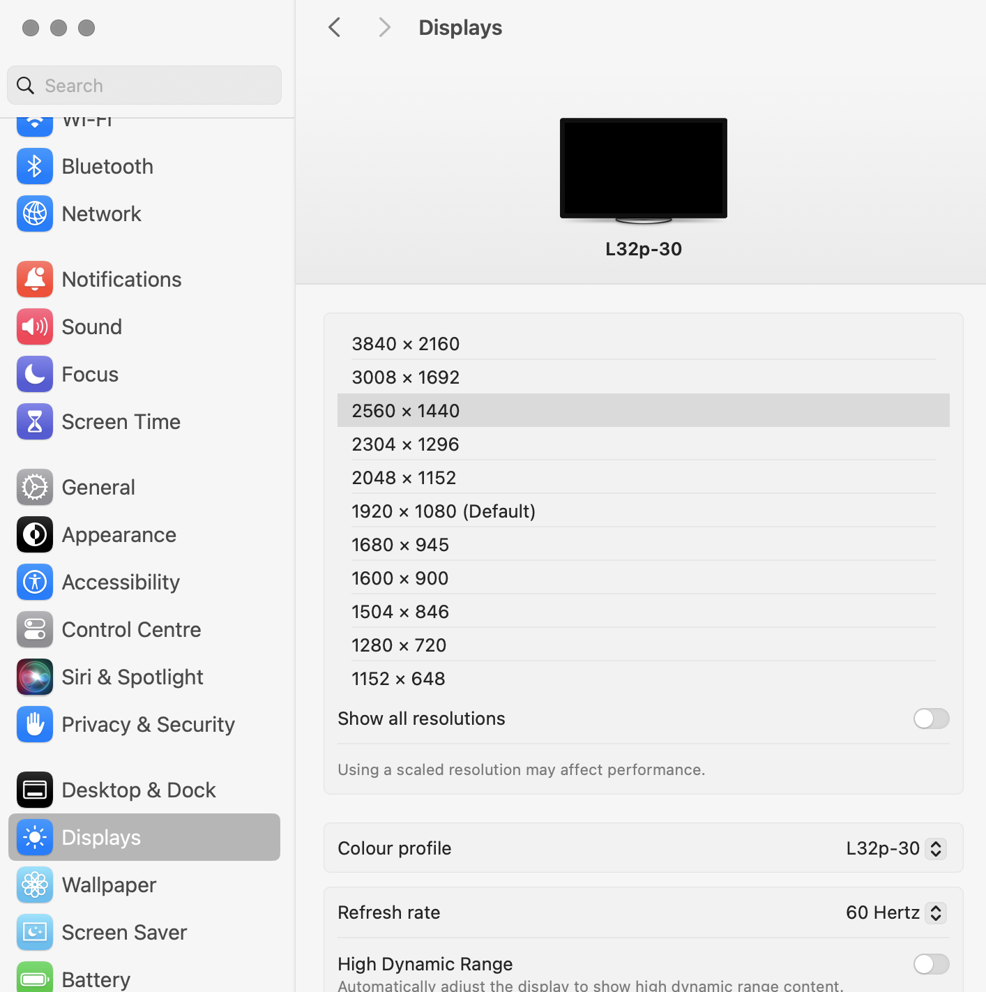 4K display outputs at 30hz when HiDPI is … - Apple Community