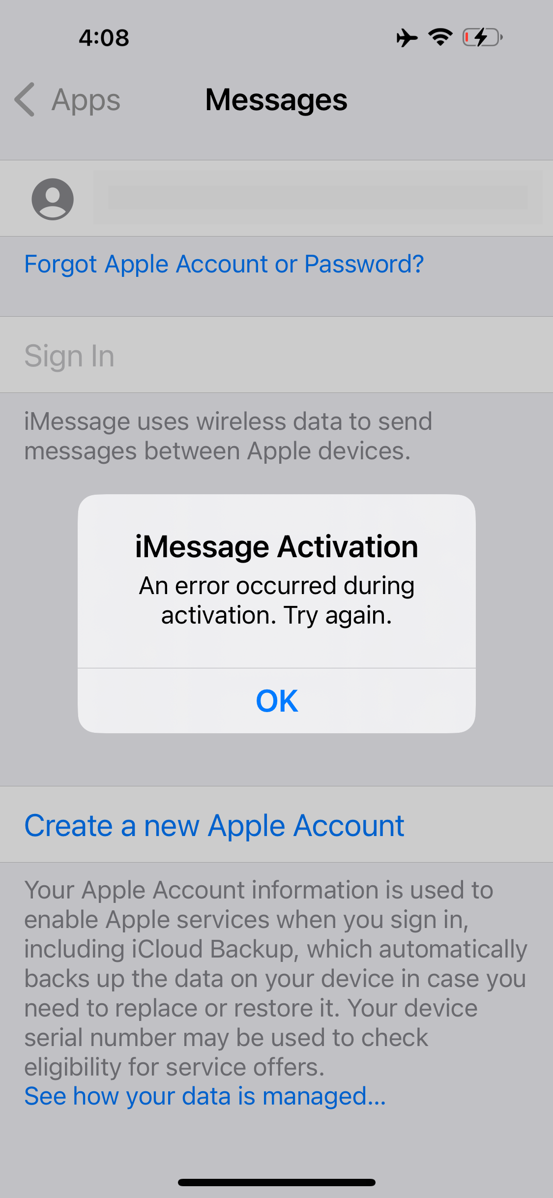 I can’t login my iMessage please help me … - Apple Community
