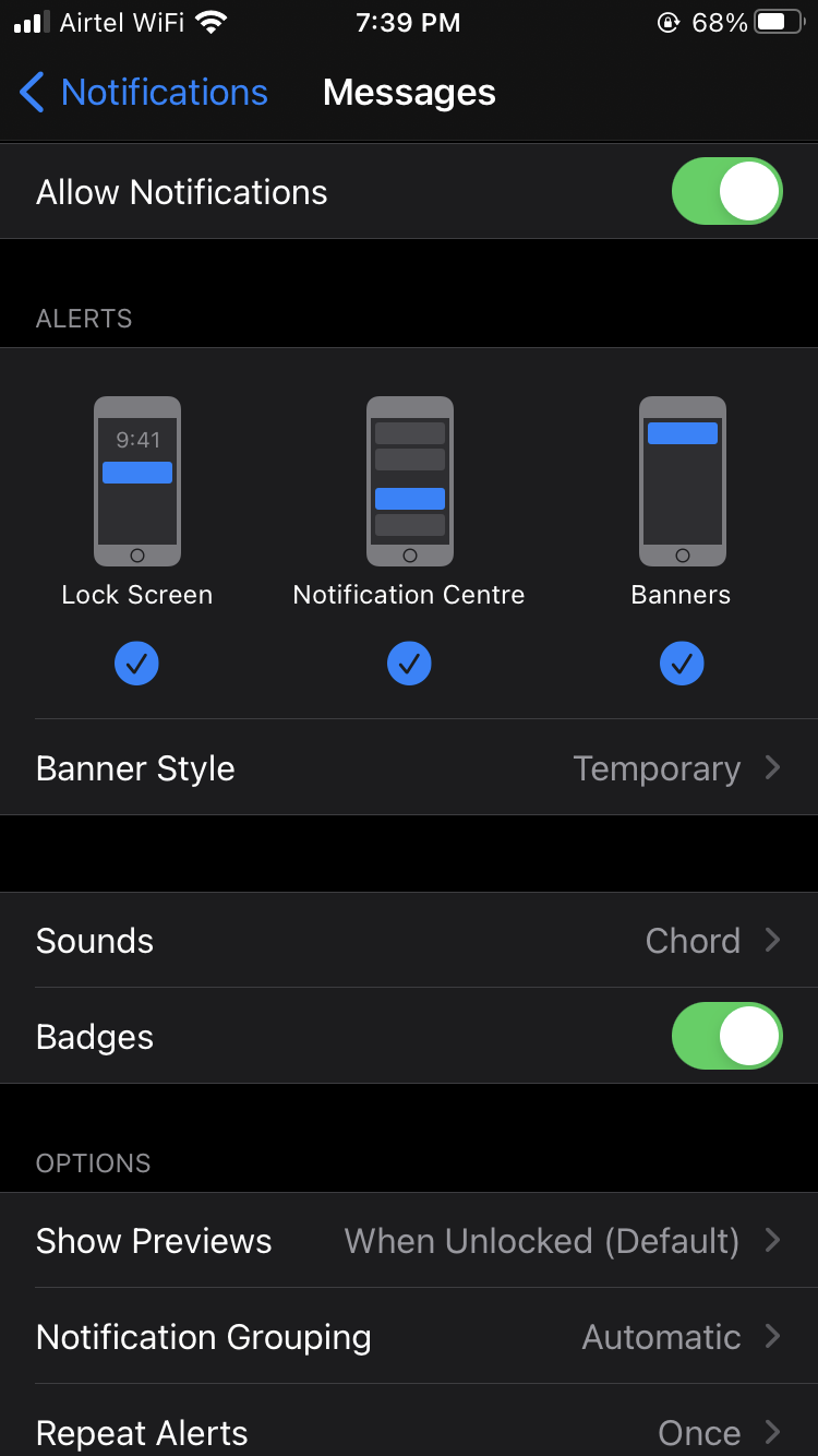 Message app notification issue - Apple Community