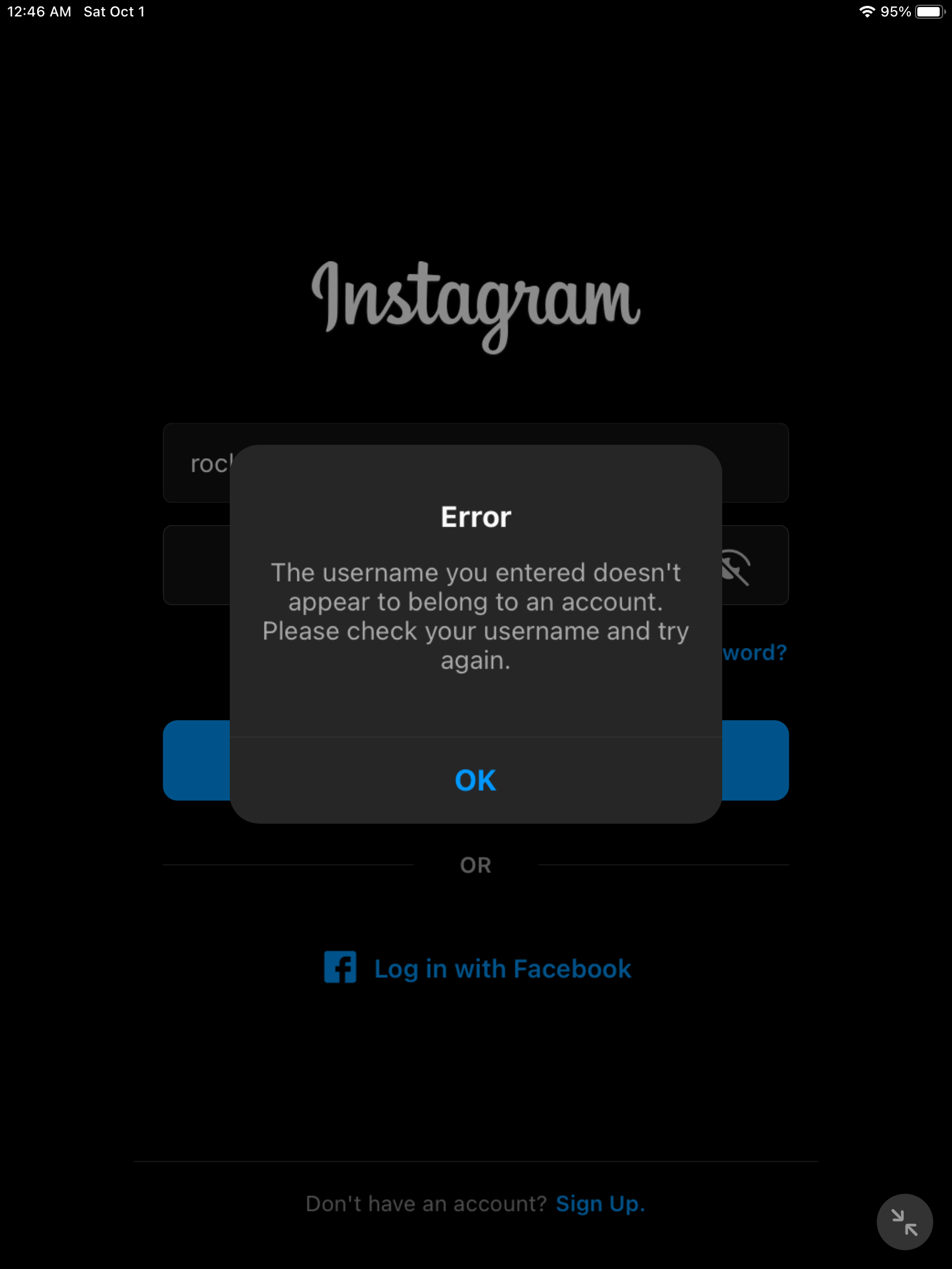 Cannot log in Instagram with IPad OS, can… - Apple Community