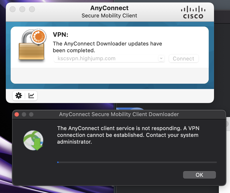 Cisco AnyConnect client service 4.10 not … - Apple Community