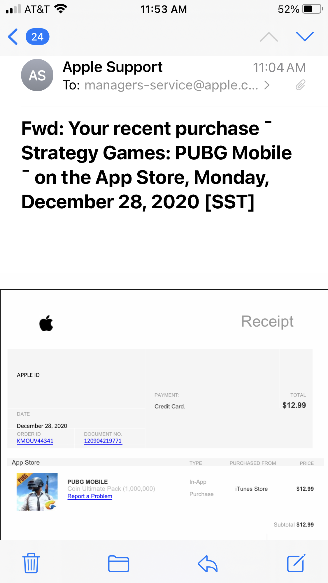 Email about app - Apple Community