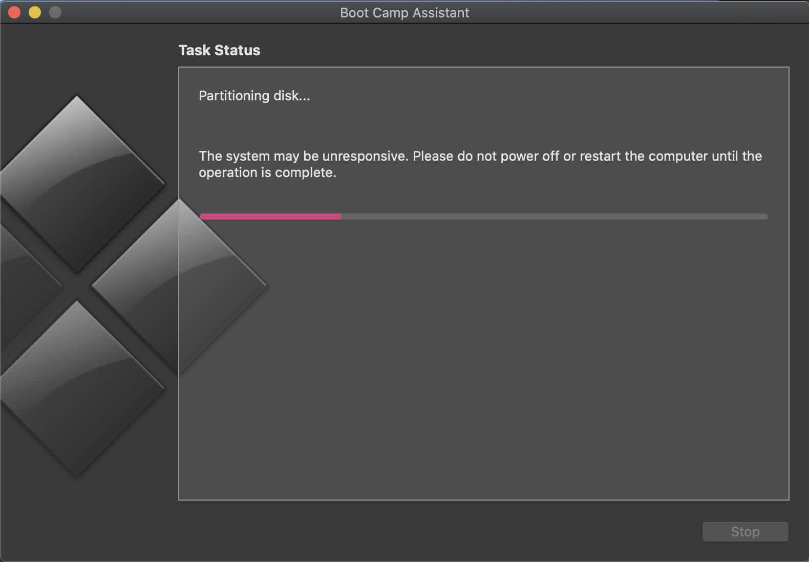 BootCamp Partitioning Disk Stuck - Apple Community