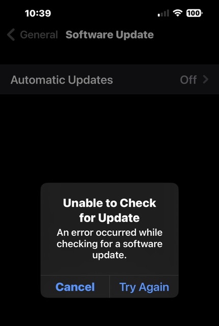 Error checking for updates??????????? - Apple Community