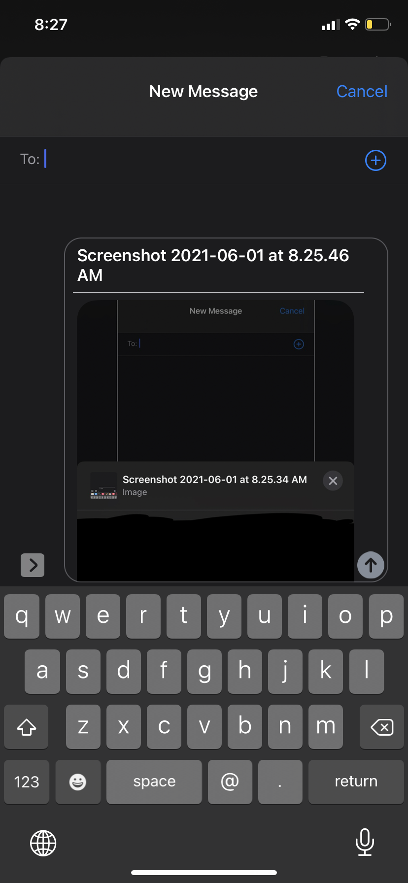 iPhone screenshot sends timestamp with te… - Apple Community