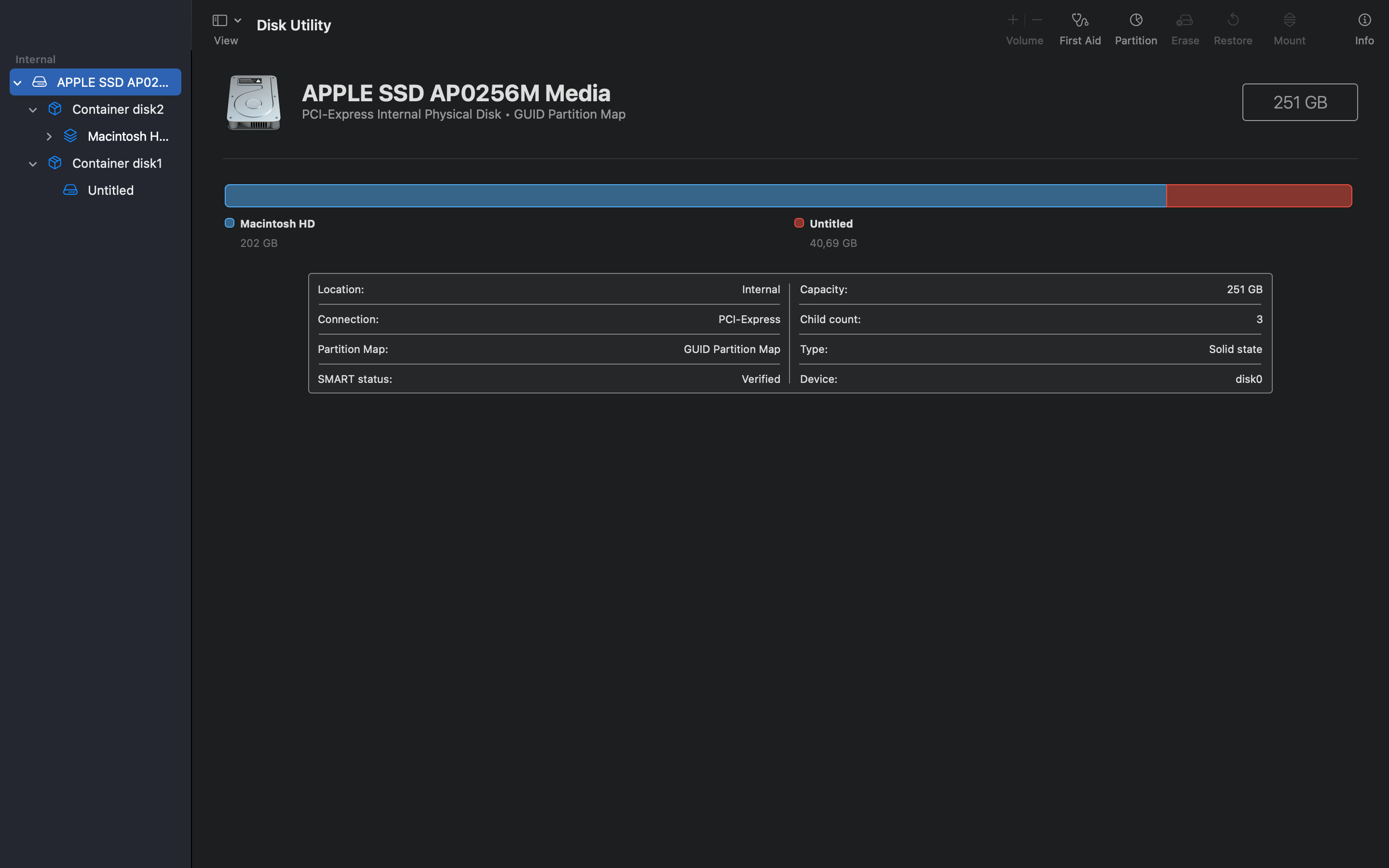 Cannot merge disk1 and disk2 - Apple Community