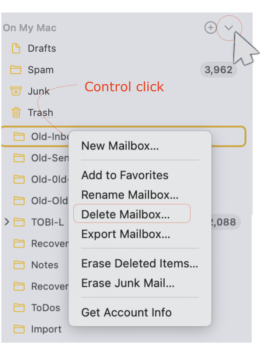 Why have i got 4 bins in apple mail? - Apple Community