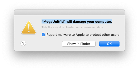 MegaUnitfld” will damage your computer… - Apple Community