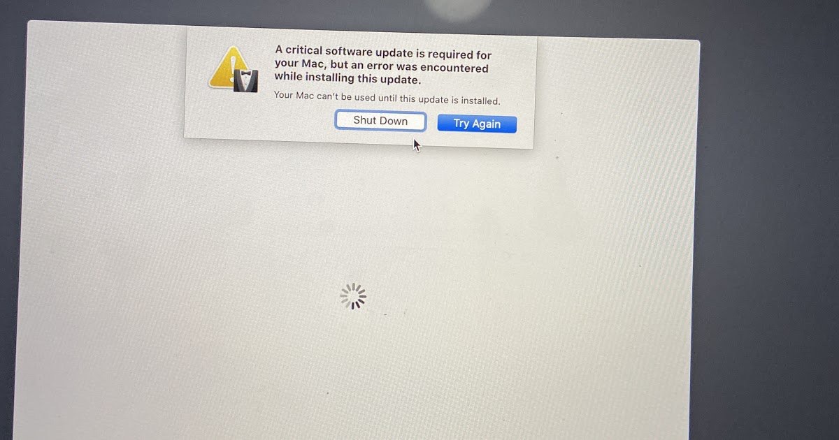 A Critical software update is required, b… - Apple Community