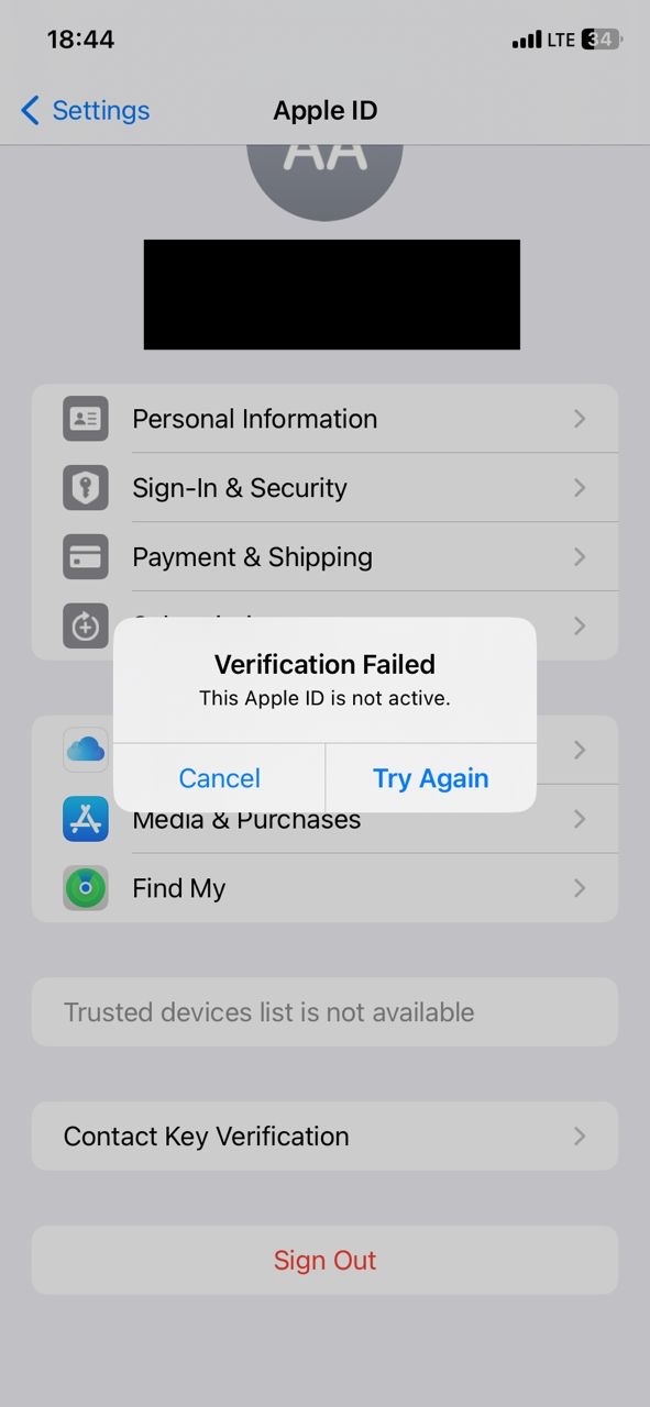 Apple ID not active - Apple Community