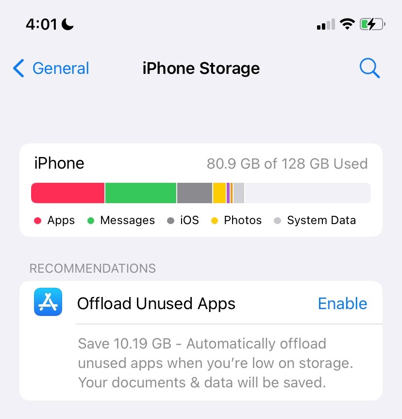 IOS is taking up the most storage space - Apple Community