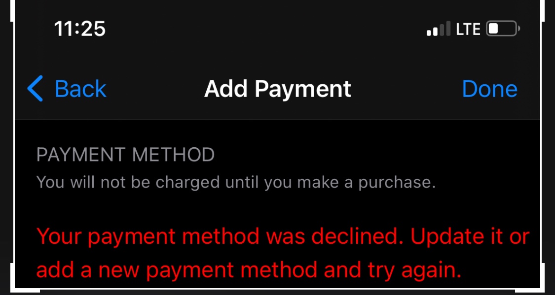 Adding payment and updating payment method - Apple Community