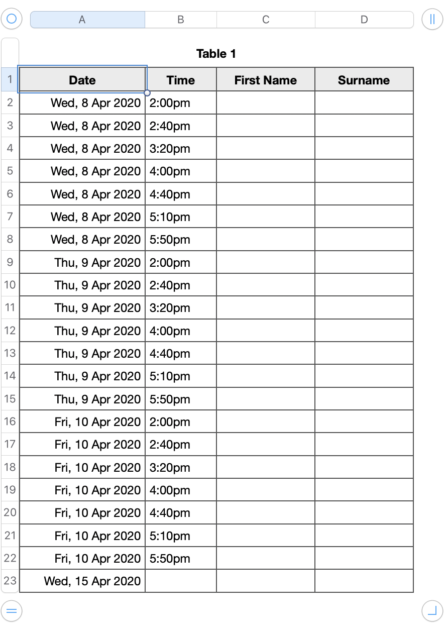 How do you change dates week to week? - Apple Community