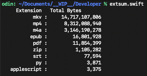 Finding File Extension Amounts on macOS S… - Apple Community