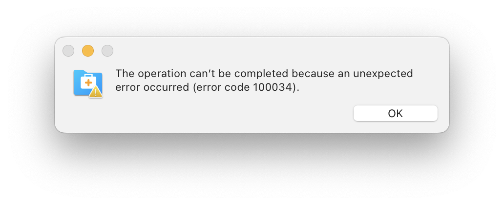The operation can’t be completed because … - Apple Community