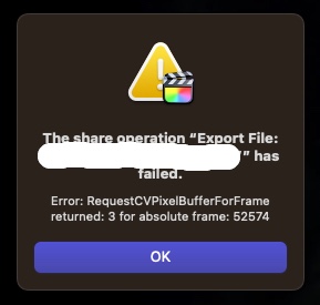 Constant Export Errors with Final Cut - Apple Community