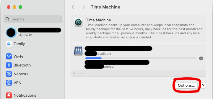On Sonoma, files already selected to excl… - Apple Community