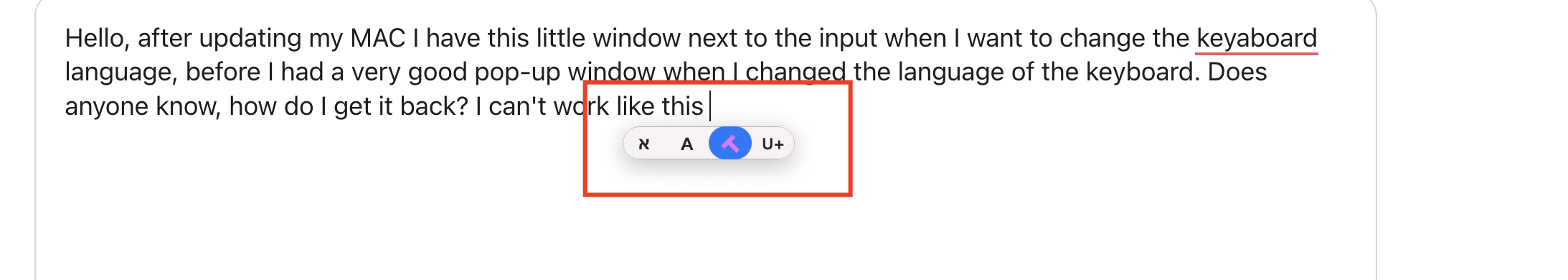 Can't see pop-up language changing - Apple Community