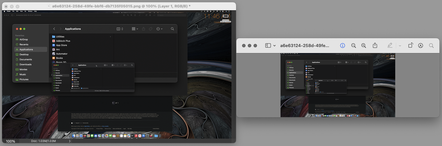 Screenshots are still unnecessary big - Apple Community