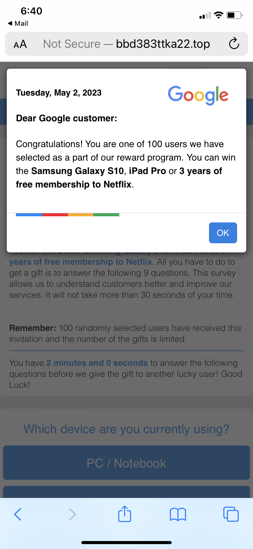 Pop up - Apple Community