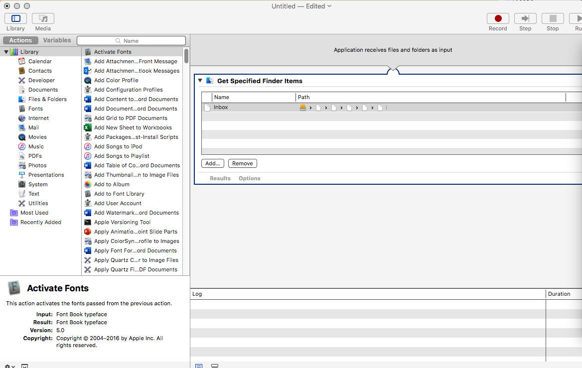 Automator folder Action - move files to /… - Apple Community