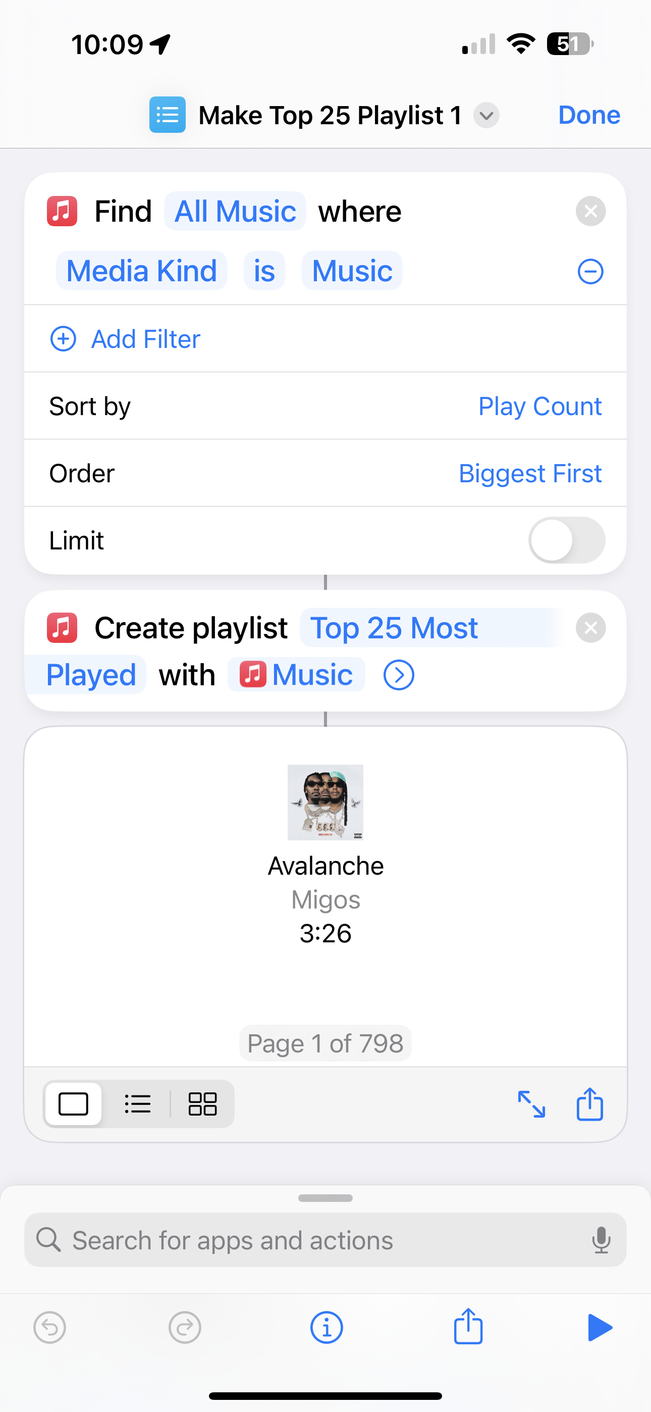 Adding top 25 playlist with shortcut - Apple Community