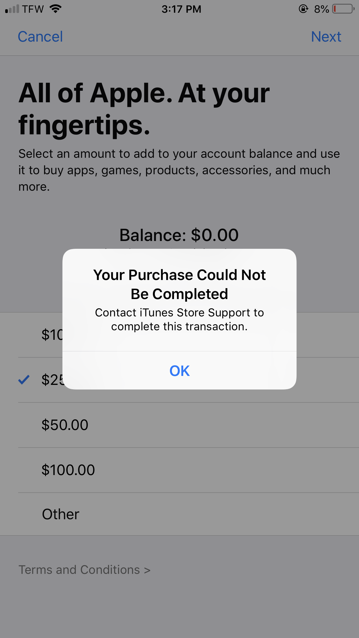 Can’t purchase - Apple Community