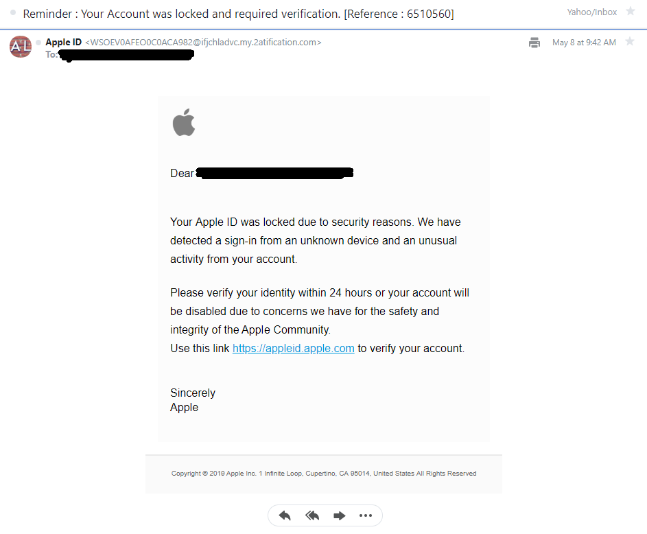 Fake E-mail - Apple Community