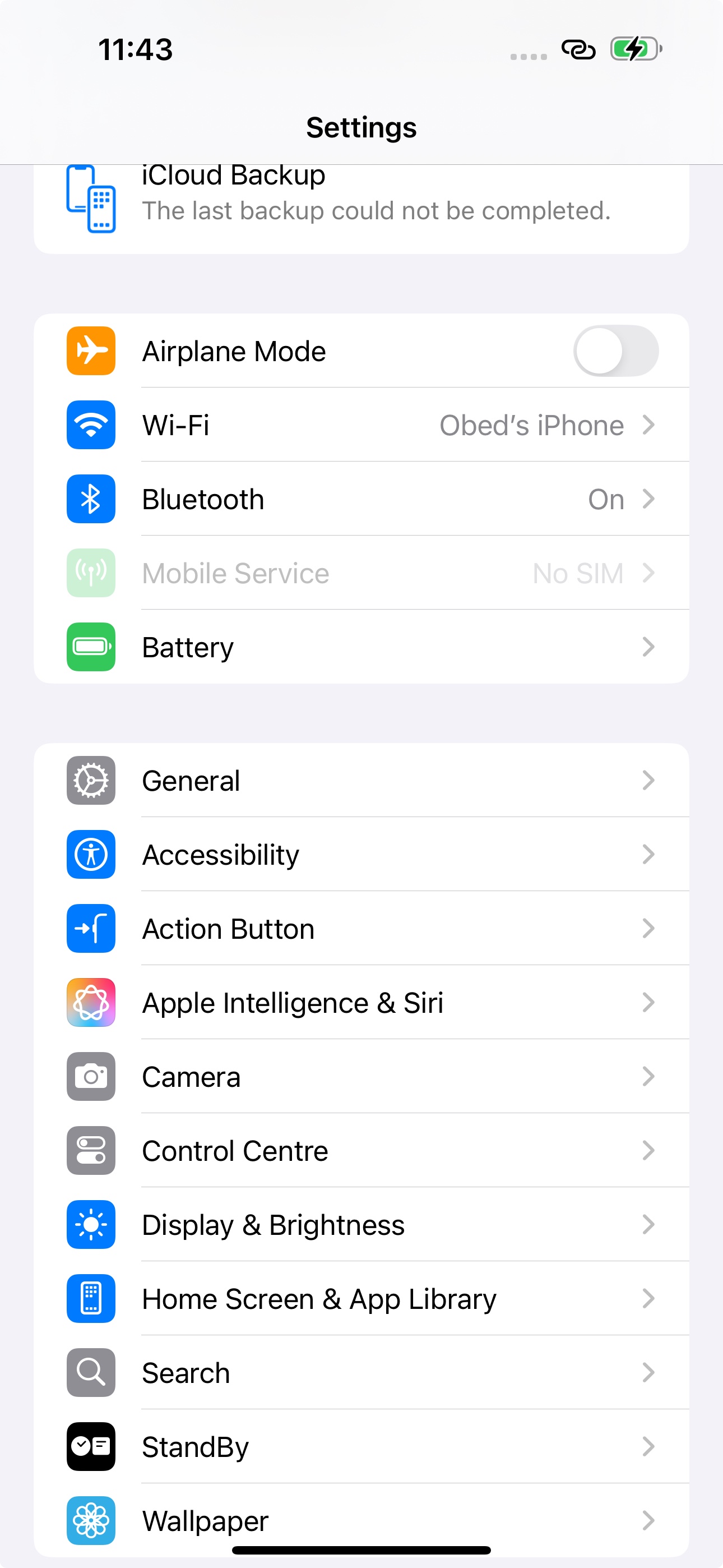 Why is the Mobile Service option grayed o… - Apple Community