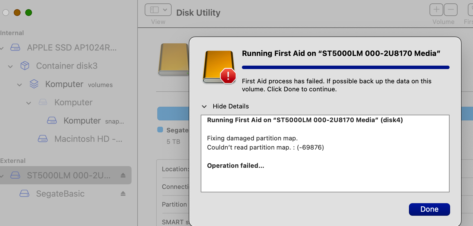 How to fix damaged partition map on Ventu… - Apple Community