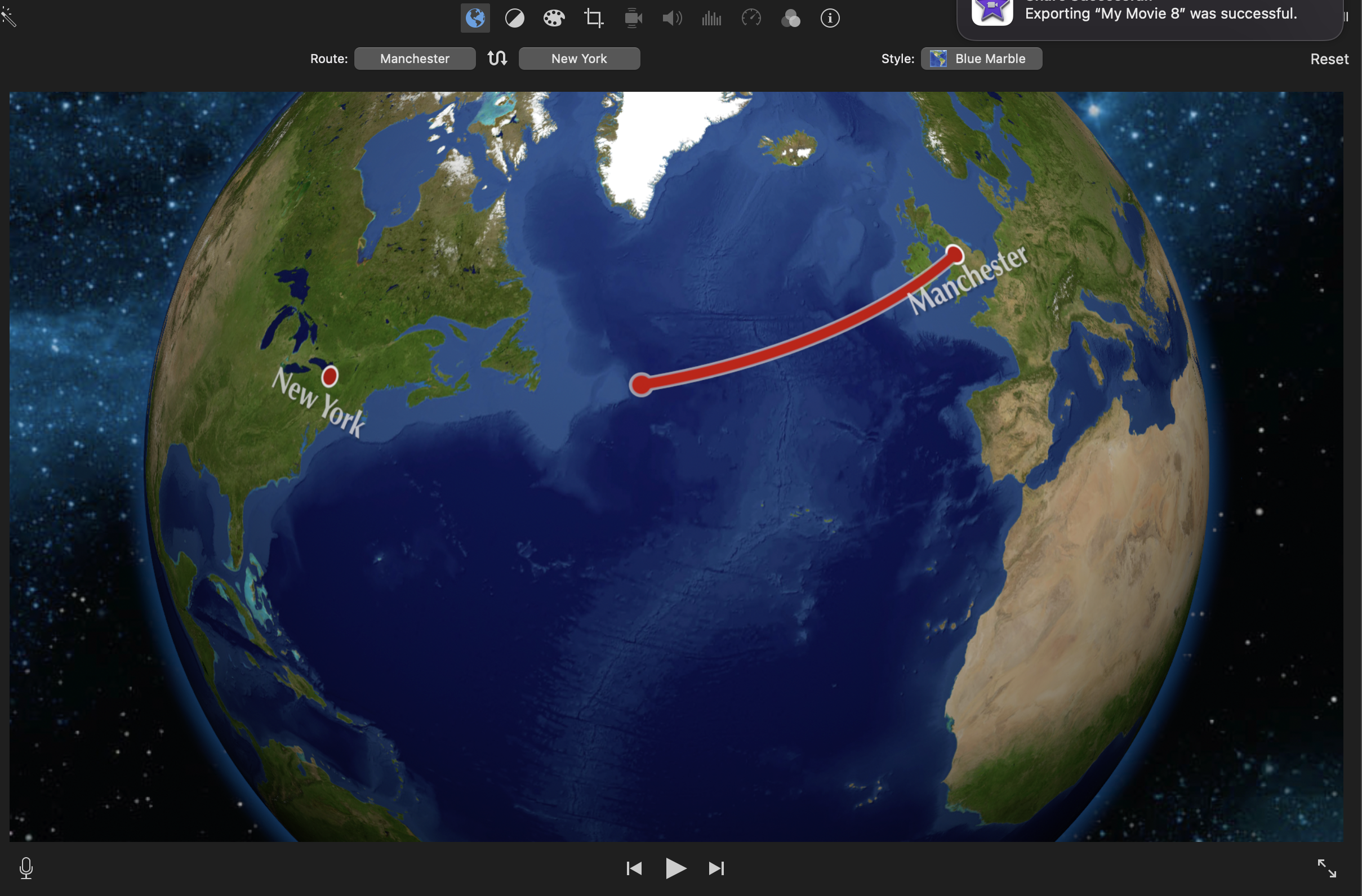 Make an animated world route map in under… - Apple Community