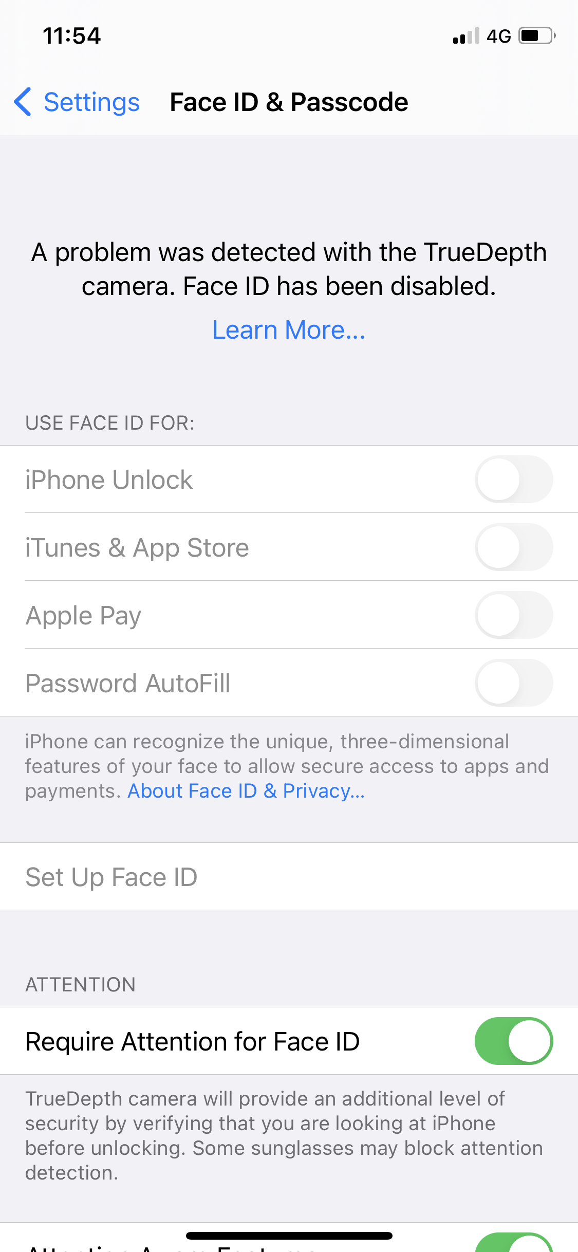 iPhone X Face ID disable to On - Apple Community