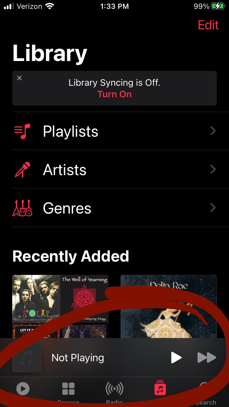 Removing song bar at bottom of music app … - Apple Community