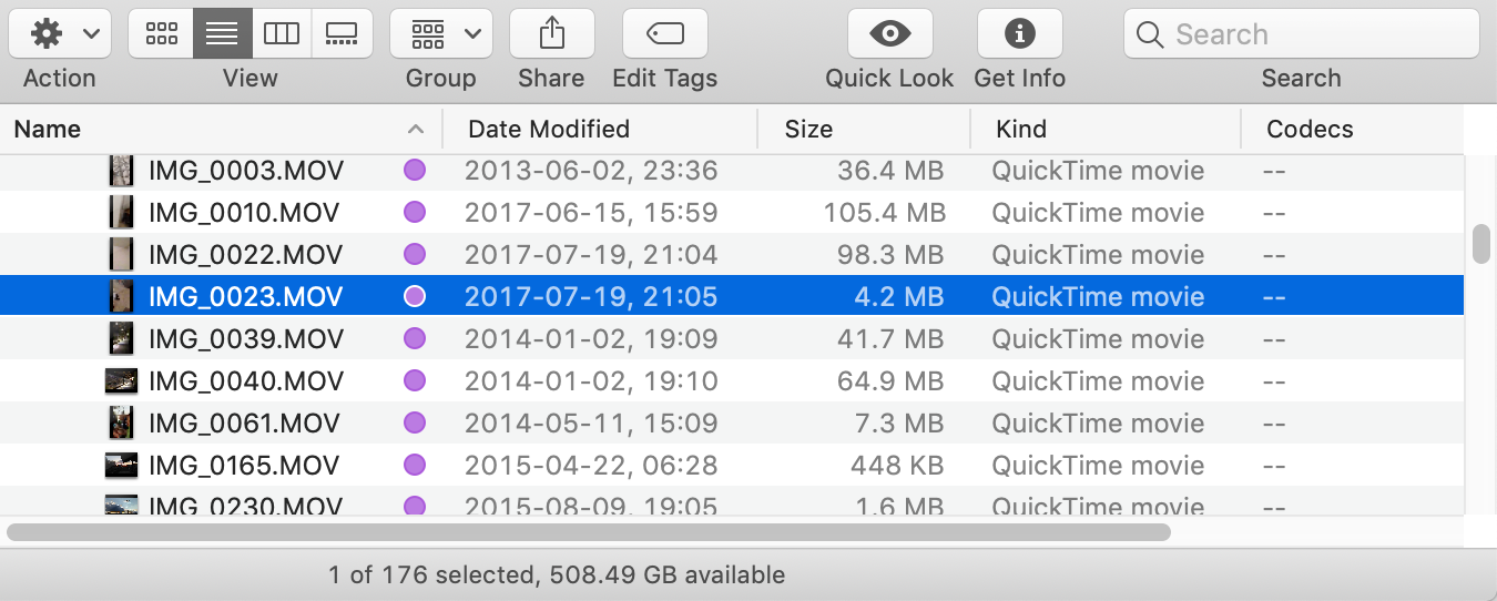 Codecs column in the Finder now shows onl… - Apple Community