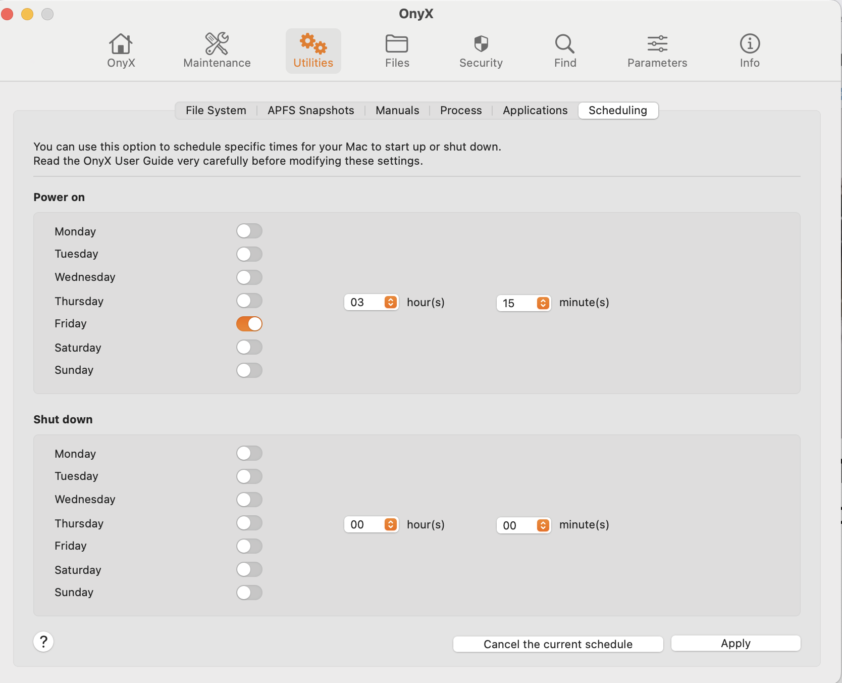 Scheduling Mac to shutdown and start up - Apple Community