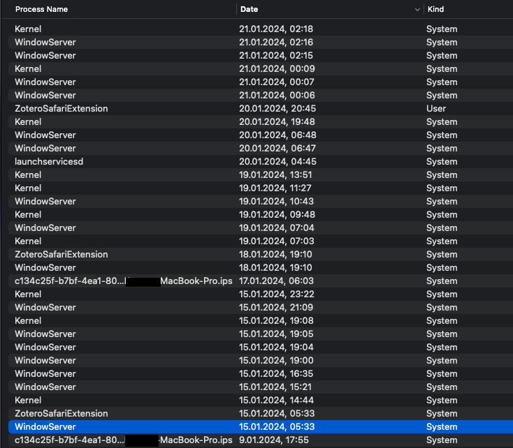 2018 MBP 15" w/ Touch Bar WindowServer Cr… - Apple Community